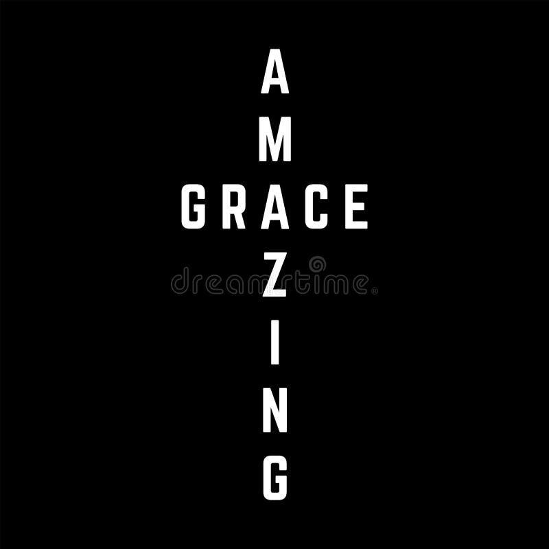 Amazing Grace Cross Vector stock vector. Illustration of white - 23615382