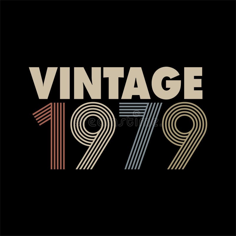 1979 Vintage T Shirt Design Vector, Vintage Design Stock Vector ...