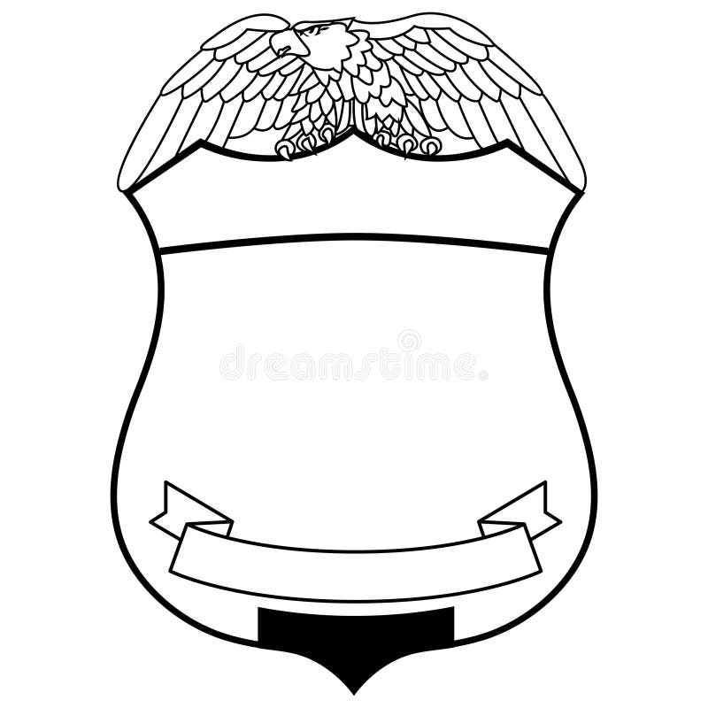 Blank Police Badge Outline