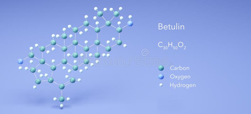 Betulin Molecule, Molecular Structures, C30h50o2 3d Model, Structural ...