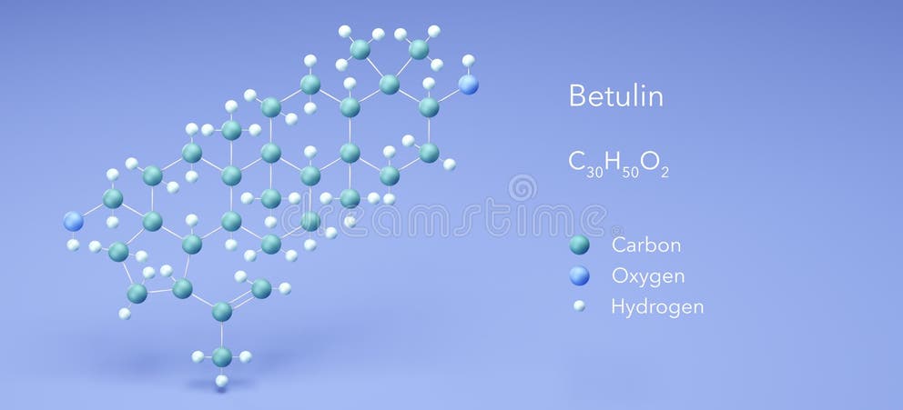 Betulin Molecule, Molecular Structures, C30h50o2 3d Model, Structural ...
