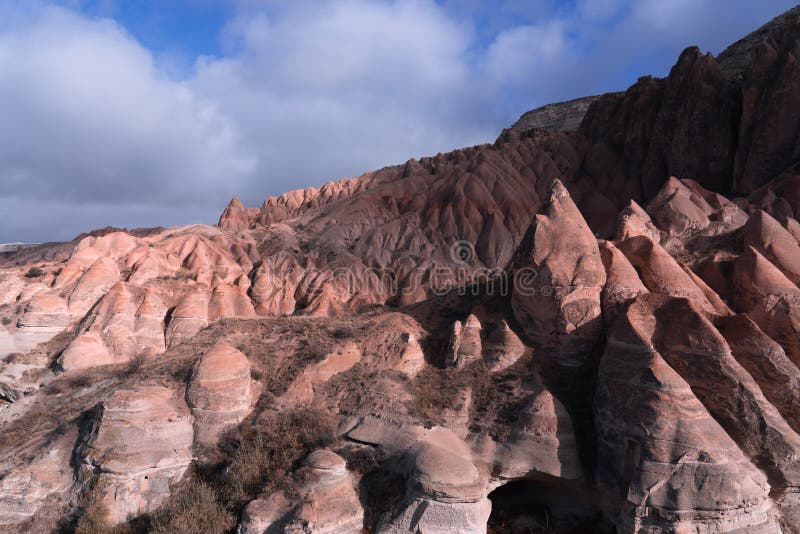 Beutiful Shape Rocks in Capadocia in Rose Valley Stock Image - Image of ...