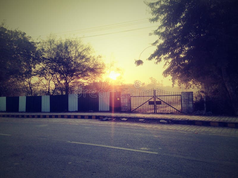 Beutiful Sky and Sun during Sunrise - Sunrise in India Stock Image ...