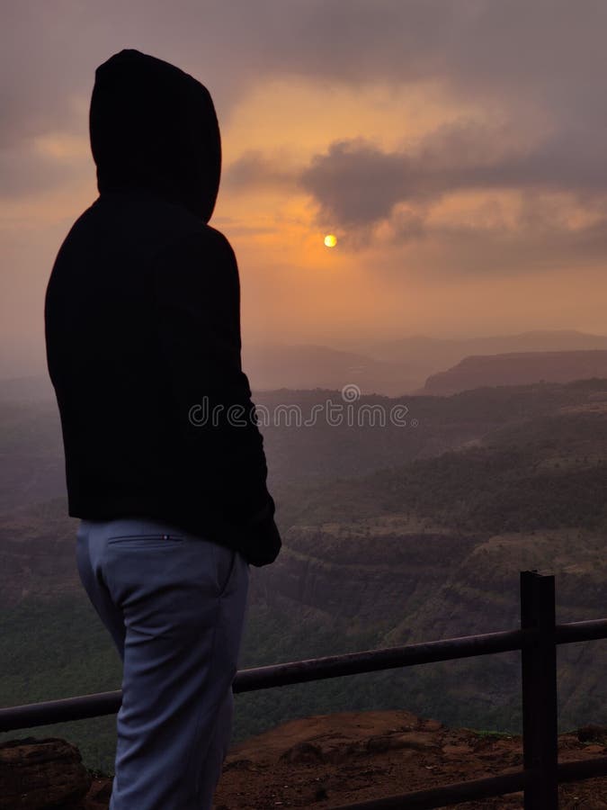 Beutiful Sunset in Lonavala Stock Photo - Image of reflection, darkness ...
