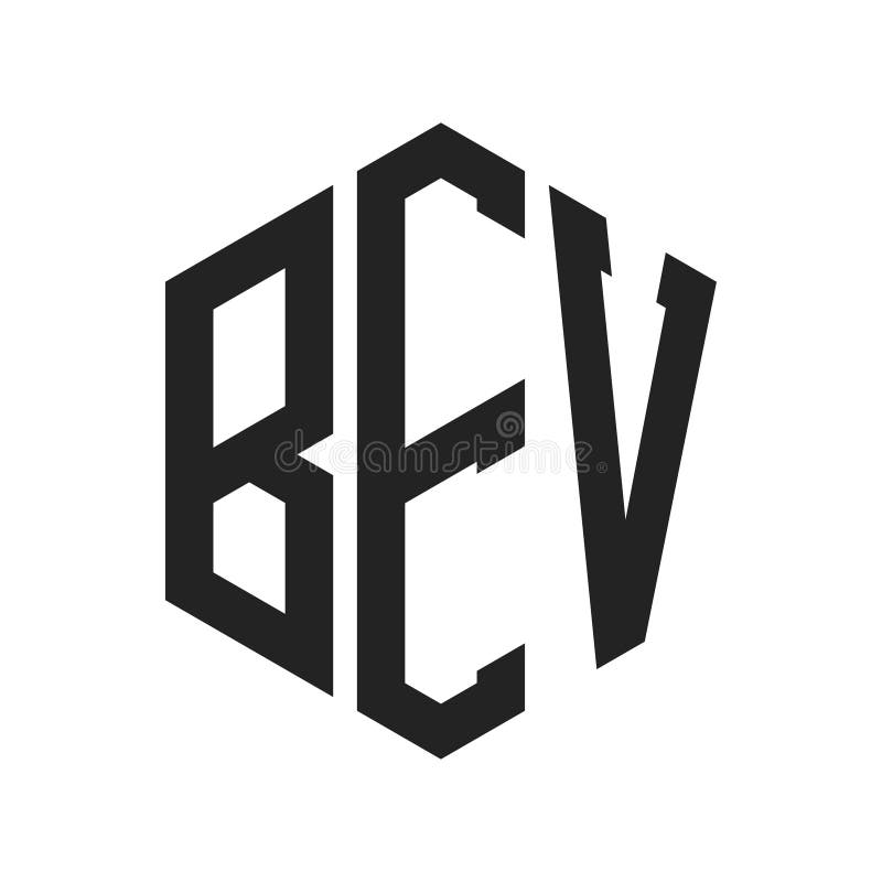 BEV Logo Design. Initial Letter BEV Monogram Logo Using Hexagon Shape ...