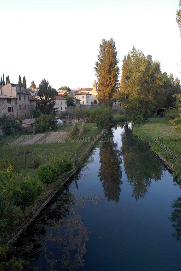 Bevagna Topino river stock photo. Image of umbria, water - 83665456