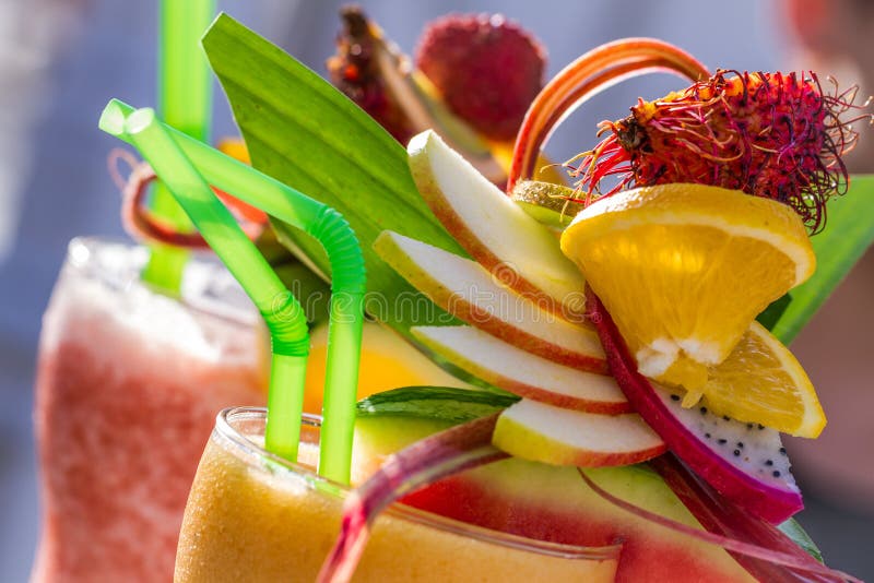 Bevanda Di Estate Con L'anguria Fotografia Stock - Immagine di ghiaccio ...