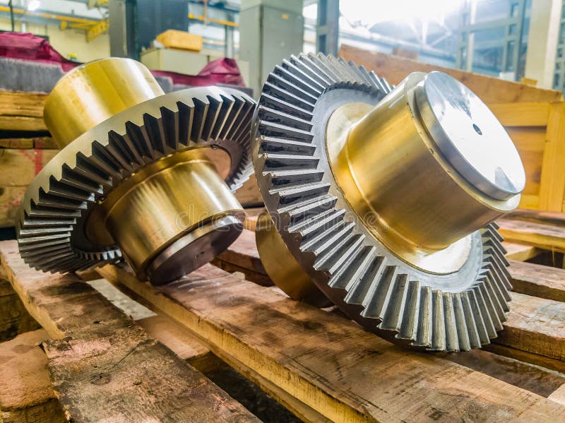 Bevel Gears with a Bronze Insert on a Mandrel after Fabrication on Gear ...