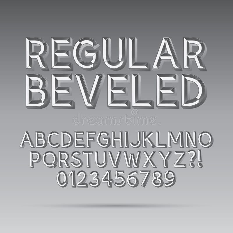 Beveled Alphabet Vector Font. Stock Vector - Illustration of script ...