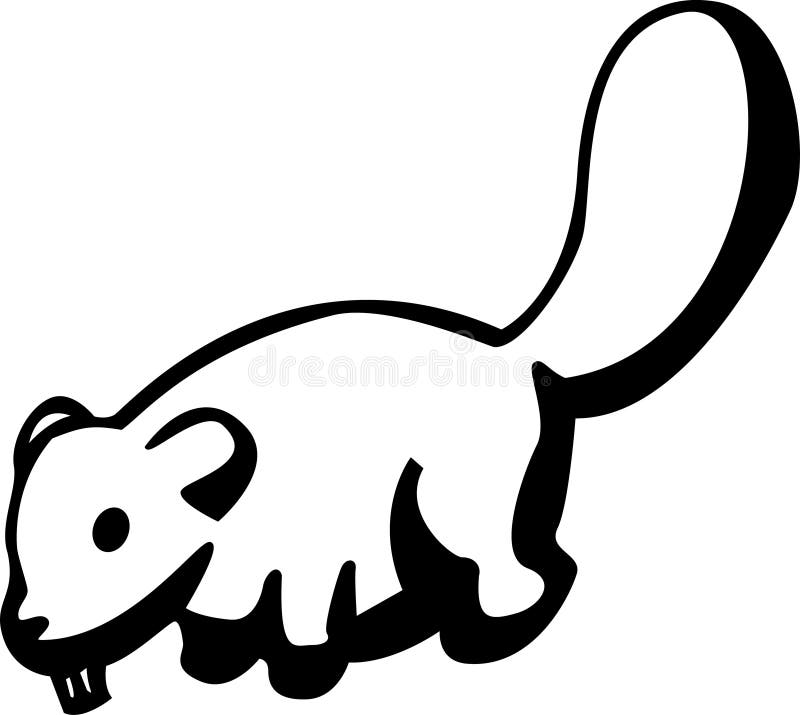 Kleine Bever Met Grote Tanden Vector Illustratie - Illustration of ...