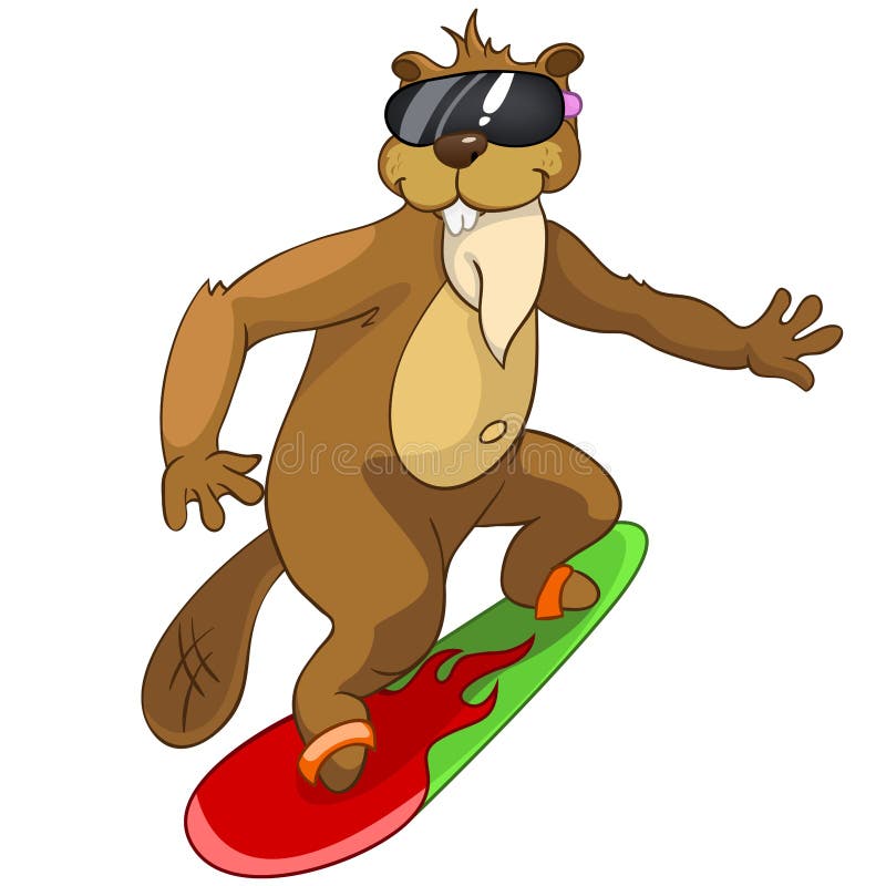 Canadese bever vector illustratie. Illustration of esdoorn - 15129830