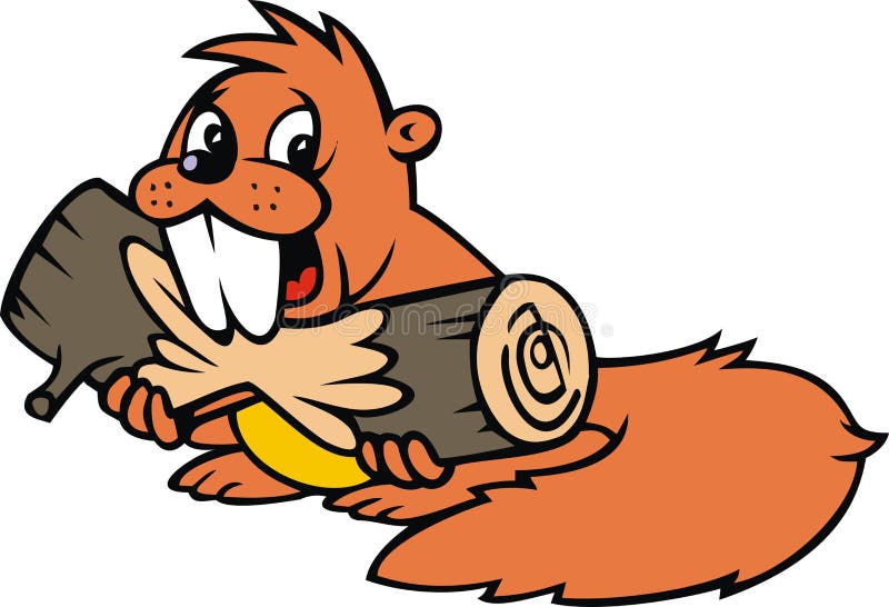 Bever vector illustratie. Illustratie bestaande uit grappig - 7030995