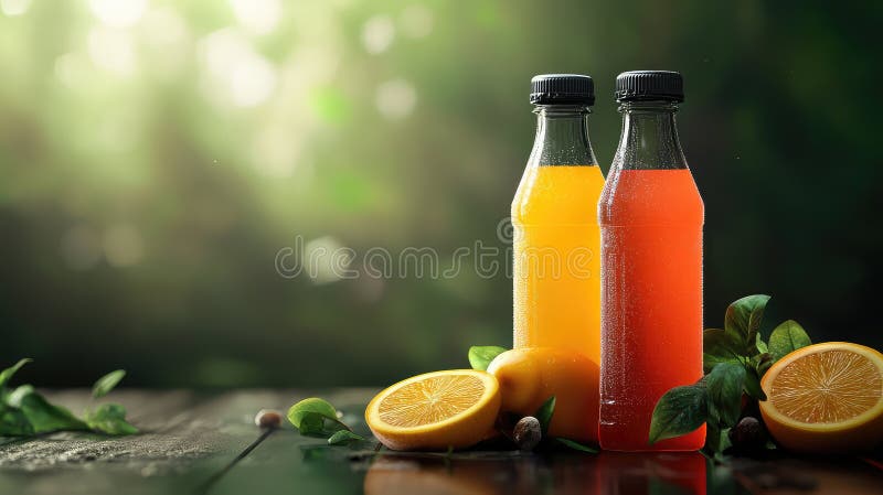 Beverage bottled juice stock illustration. Illustration of fresh ...
