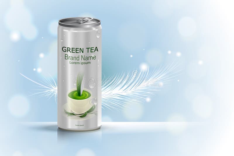 Beverage in Can with Blue Background, Package and Drink Product Poster ...