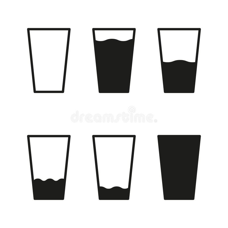 Beverage Glasses Collection. Drinkware Set Vector. Empty Cup ...