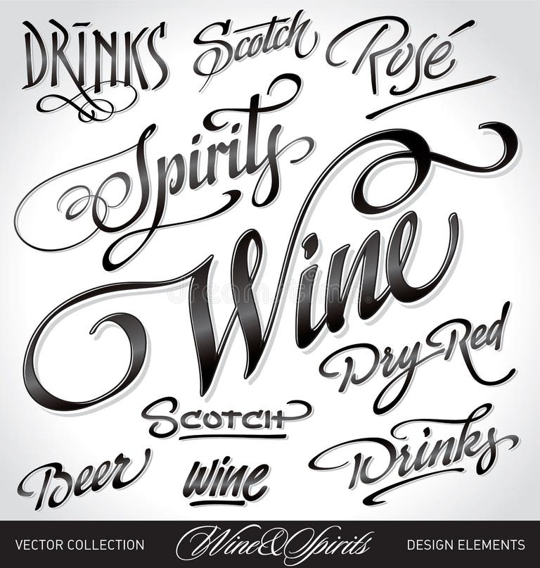 Drinks Calligraphy Stock Illustrations – 2,245 Drinks Calligraphy Stock ...
