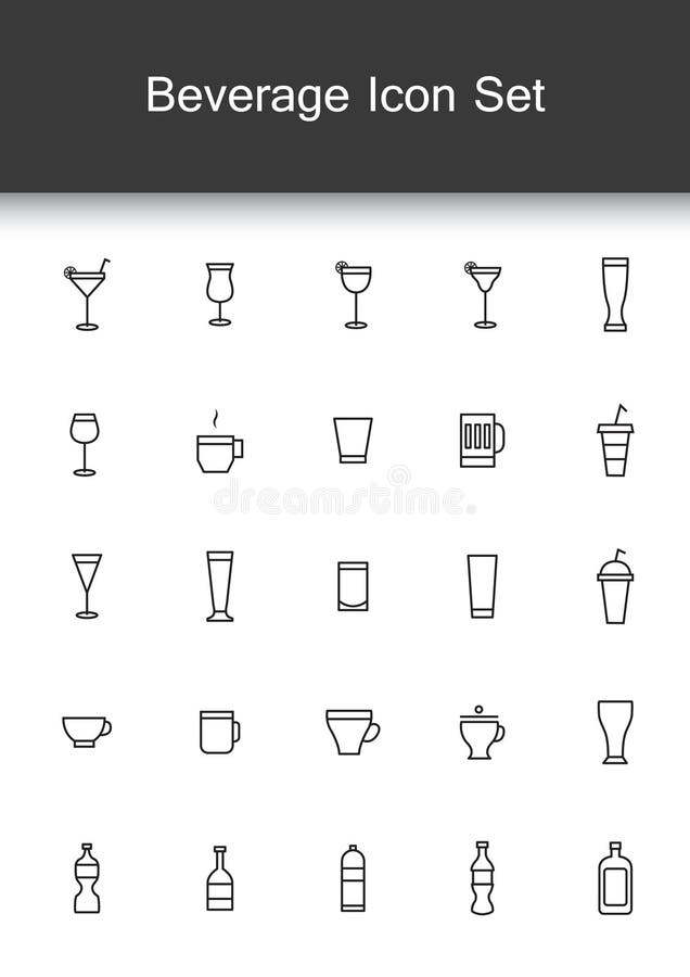 Beverages Pictograms Stock Illustrations – 229 Beverages Pictograms ...