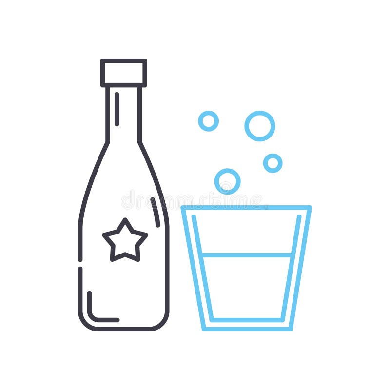 Beverage Line Icon, Outline Symbol, Vector Illustration, Concept Sign ...