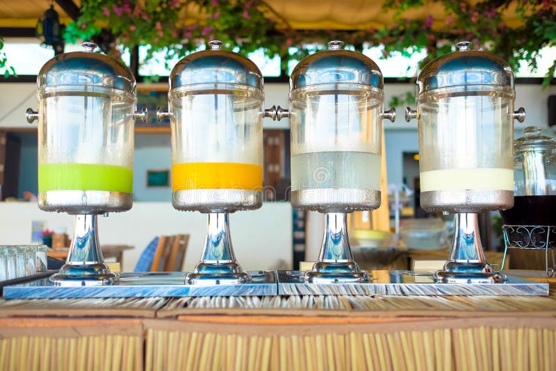 Beverage row buffet stock image. Image of guava, glass - 73365051