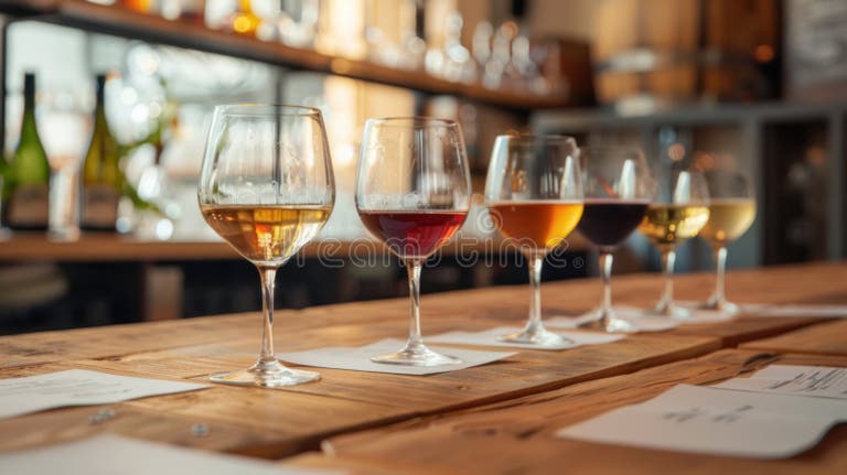 A Beverage Tasting Session with Different Drinks and Tasting Notes ...