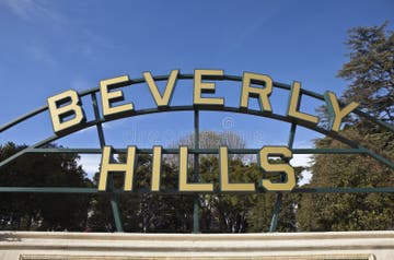 Beverly Hills Park Sign editorial stock photo. Image of landmark - 17705438