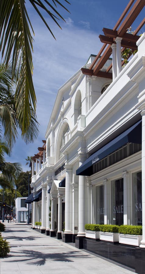 Beverly Hills Rodeo Drive Exclusive Shops Editorial Stock Image - Image ...