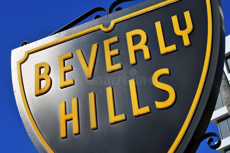 Beverly Hills sign editorial stock photo. Image of culture - 2891573