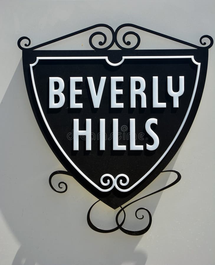 Beverly Hills sign editorial photography. Illustration of states - 37085532