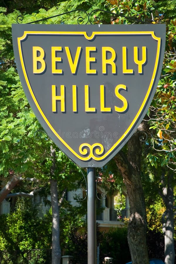 Welcome Sign To Beverly Hills Editorial Image - Image of symbol, sign ...