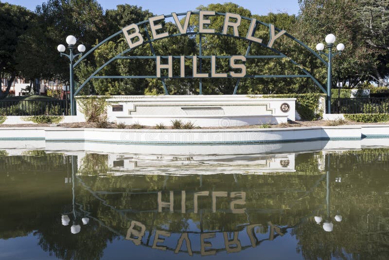 Beverly Hills sign editorial stock photo. Image of label - 69800138