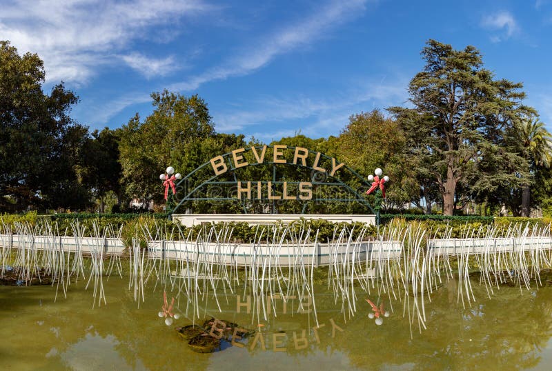 Beverly Hills Sign editorial stock photo. Image of united - 269668208
