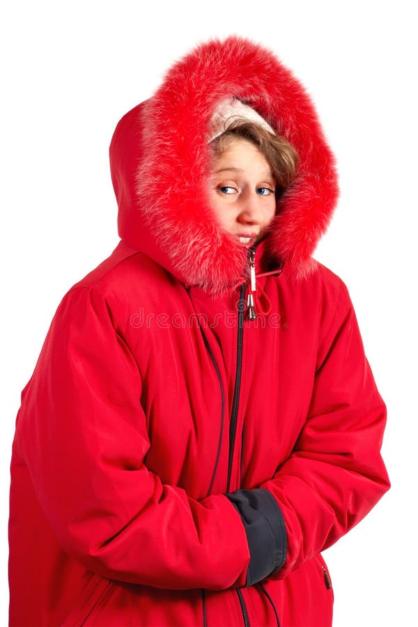 Bevroren Meisje in De Winterlaag Stock Foto - Image of positiviteit ...