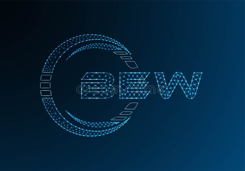 BEW Low Poly Letter Logo Vector Design. BEW Stock Illustration ...