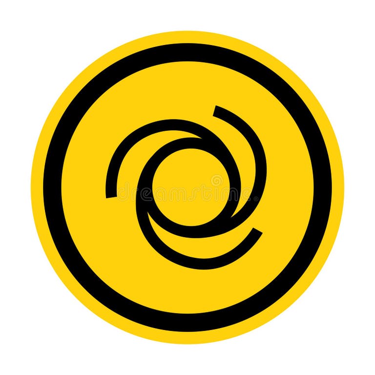 Beware Automatic Start-Up Symbol Sign Isolate on White Background ...