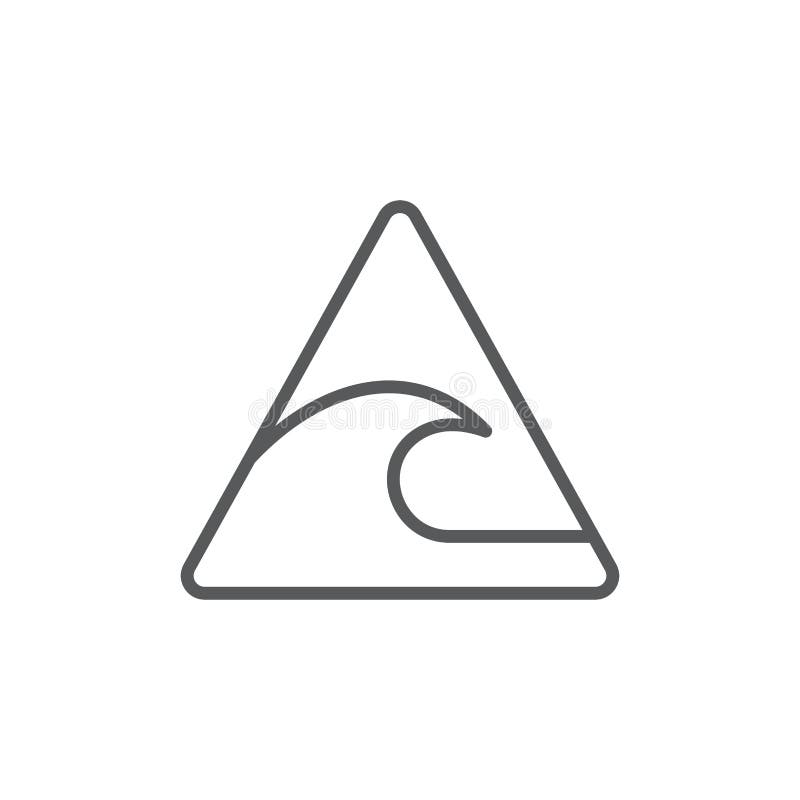 Sea Waves Outline Vector Icon Isolated Stock Vector - Illustration of ...