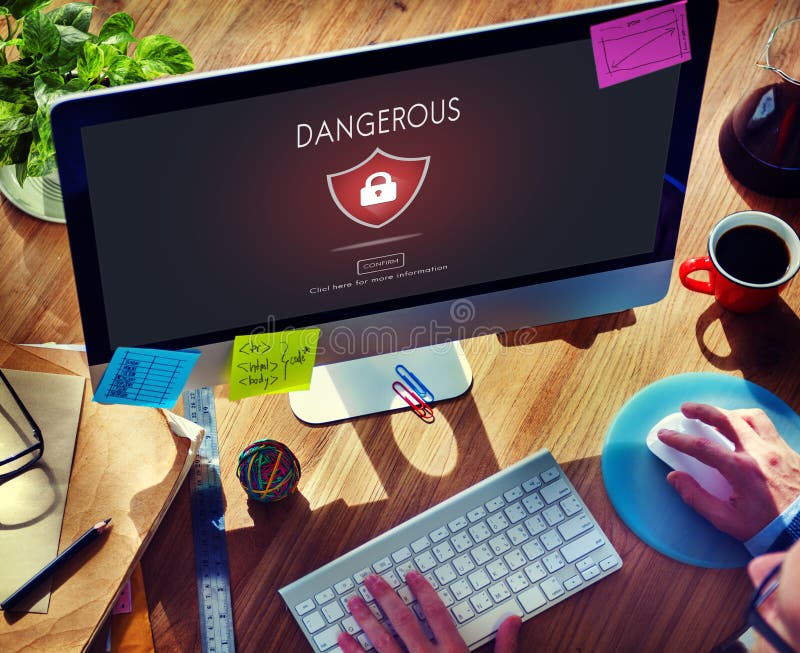 Beware Caution Dangerous Hacking Concept Stock Illustration ...