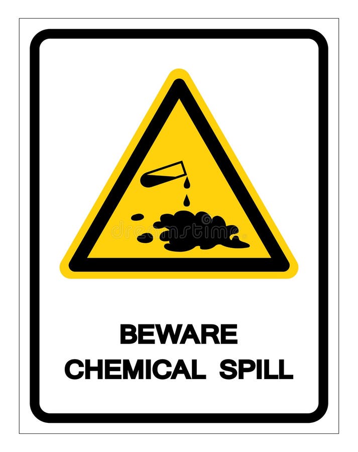 Beware Chemical Spill Symbol Sign ,Vector Illustration, Isolate on ...