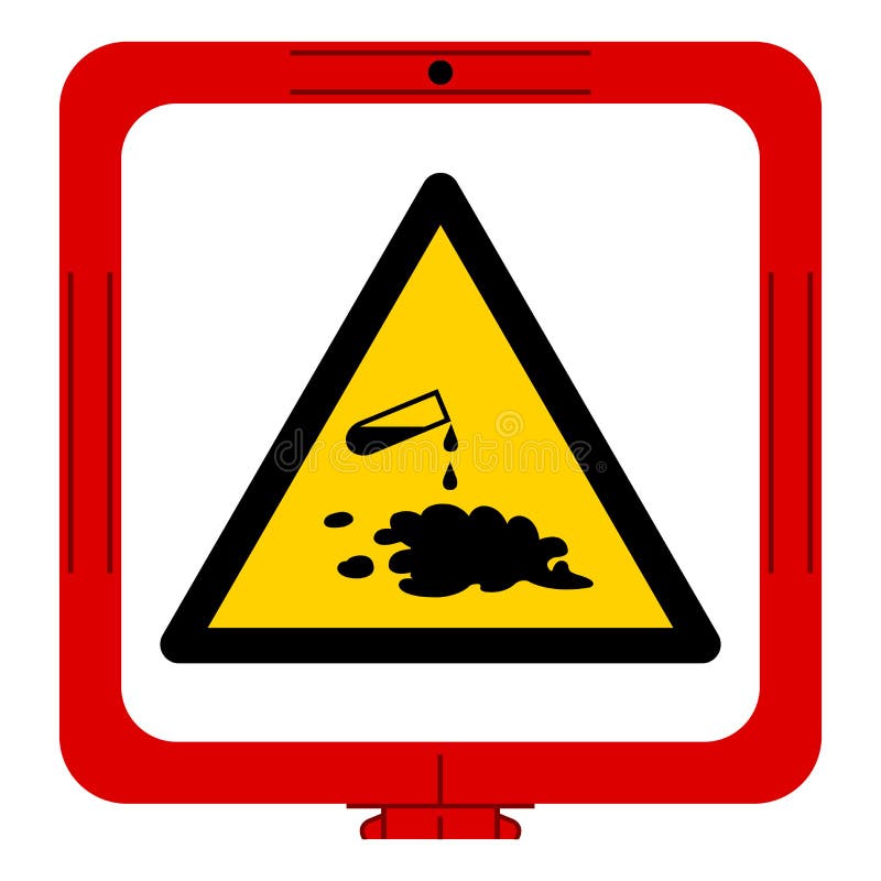 Beware Chemical Spill Symbol Sign ,Vector Illustration, Isolate on ...