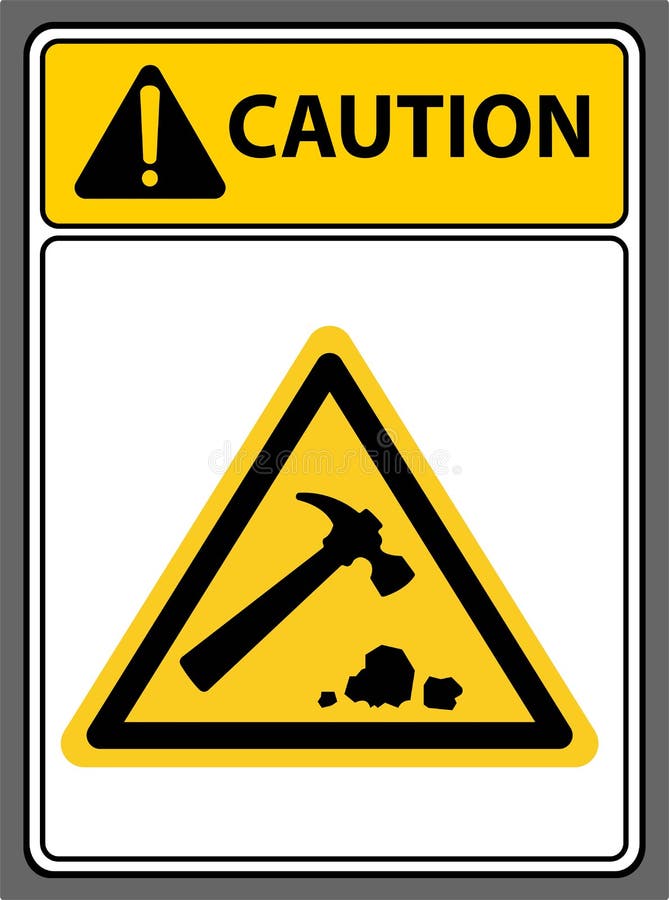 Beware of Concrete Debris Falling on it.sign Caution Stock Vector ...