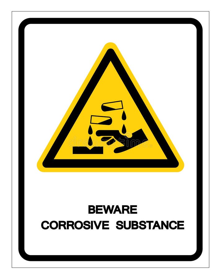 Beware Corrosive Substance Symbol ,Vector Illustration, Isolate on White Background Label. EPS10 ...
