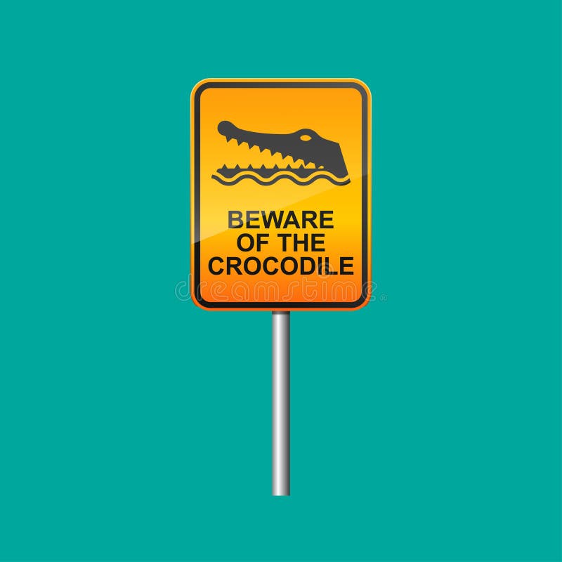 Crocodile Sign Stock Illustrations – 3,909 Crocodile Sign Stock ...