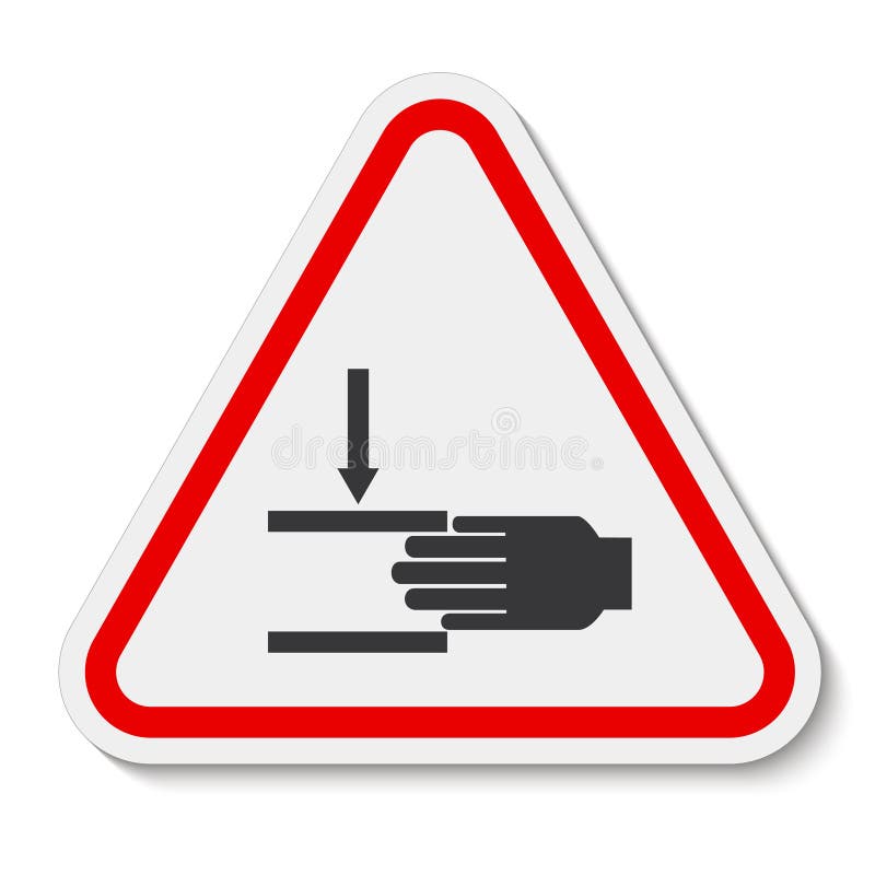 Beware of Crushing Hand Symbol Isolate on White Background,Vector ...