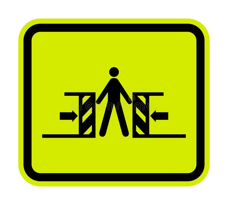 Beware of Crushing Hand Symbol Isolate on White Background,Vector ...