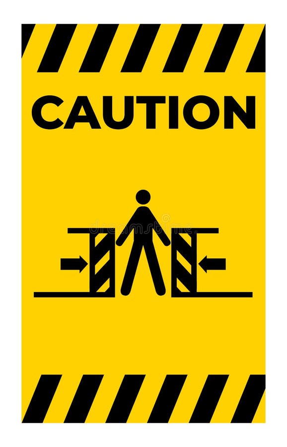 Beware Crushing Symbol Sign Isolate on White Background,Vector ...
