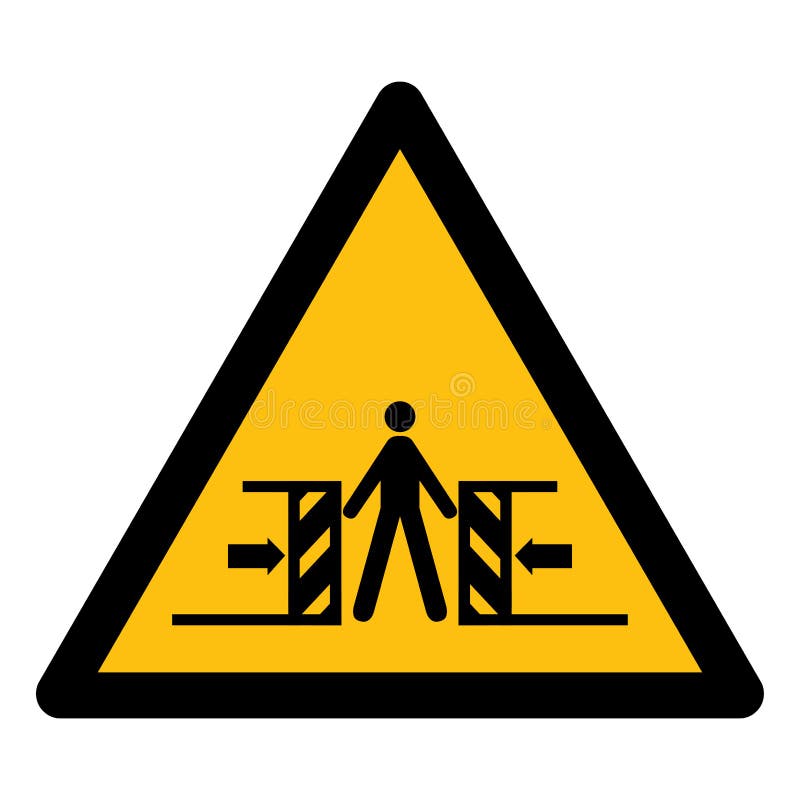 Beware of Crushing Hand Symbol Isolate on White Background,Vector ...