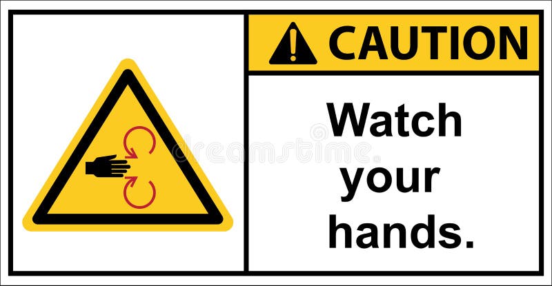 Beware of the Danger of Spindle Rotation.,Caution Sign Stock Vector ...