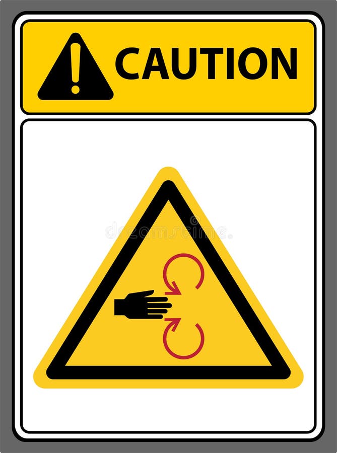 Beware of the Danger of Spindle Rotation.,Caution Sign Stock Vector ...