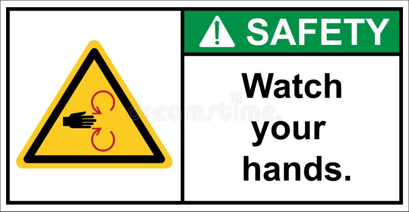 Beware of the Danger of Spindle Rotation.,Safety Sign Stock Vector ...