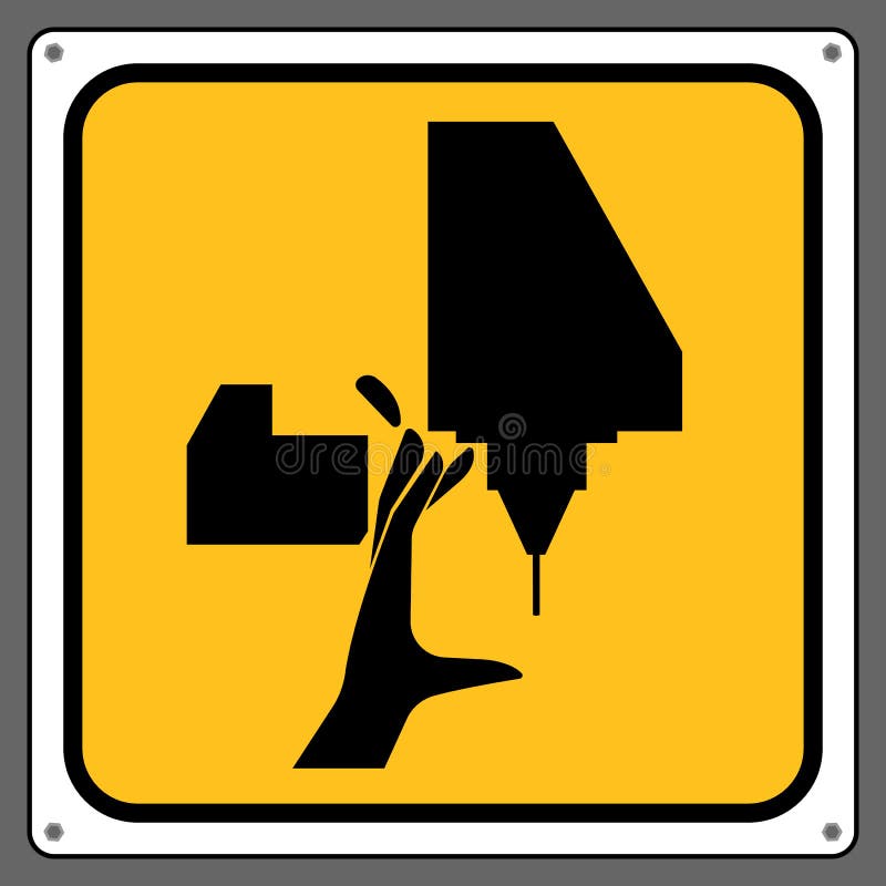 Beware of the dangers of CNC machines.,Caution sign vector illustration