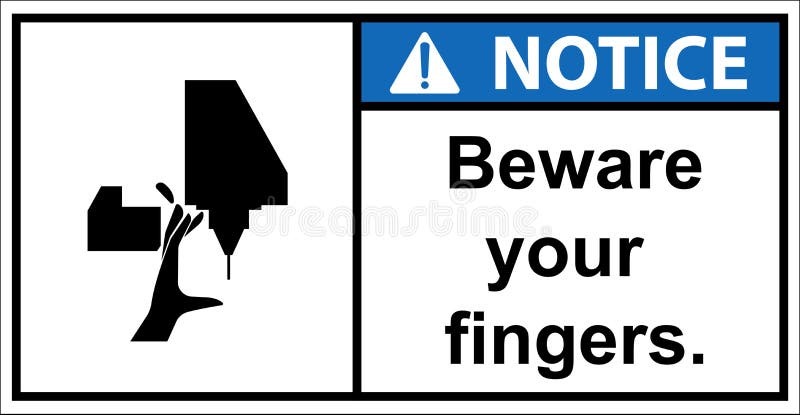 Beware of the Dangers of CNC Machines.,Safety Sign Stock Vector ...
